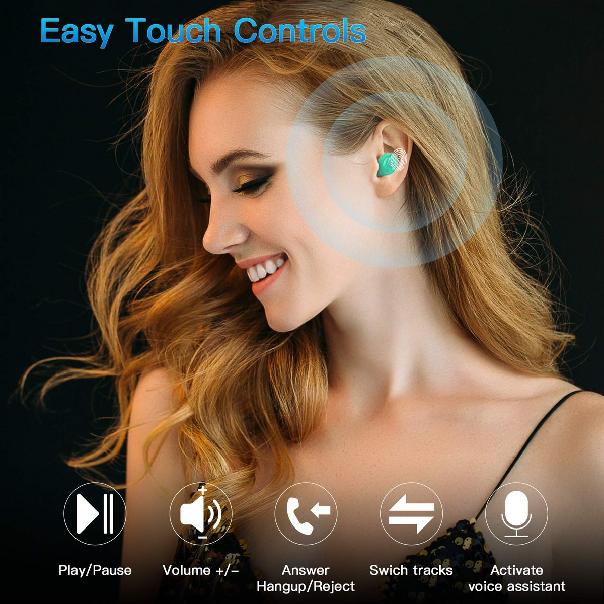 Kurdene Wireless Earbuds,Bluetooth Earbuds with Charging Case(S8-Grass ...